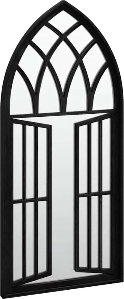 Zrcadlo černé 100 x 45 cm železo do interiéru 3093532