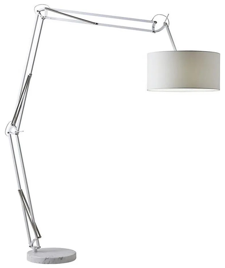 Redo 02-385 - Stojací lampa AZAR 1xE27/42W/230V bílá/chrom