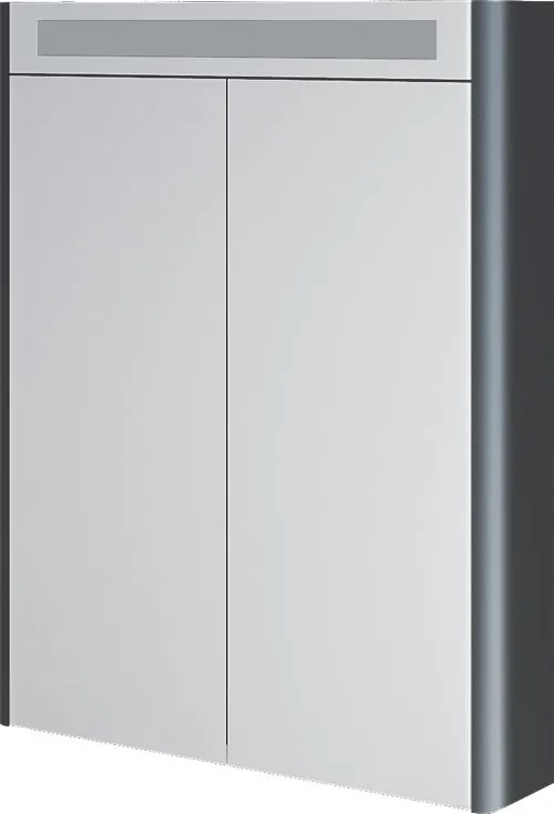 Mereo Mereo, Siena, galerka 64 cm, zrcadlová skříňka, bílá, antracit, černá , multicolor - RAL lesk/mat, CN436GA
