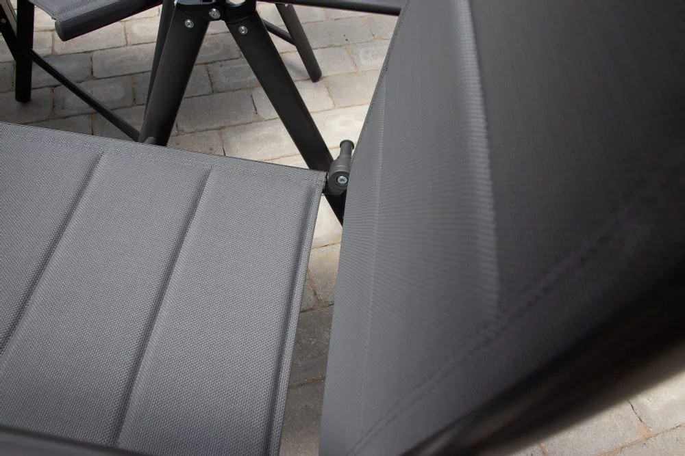 Primažidle.cz Zahradní set Ibiza se 6 židlemi a stolem 150 cm, antracit/šedý