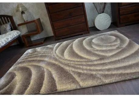 Kusový koberec Shaggy SPACE 3D B217 světle hnědá velikost 120x170 cm | krásné koberce cz