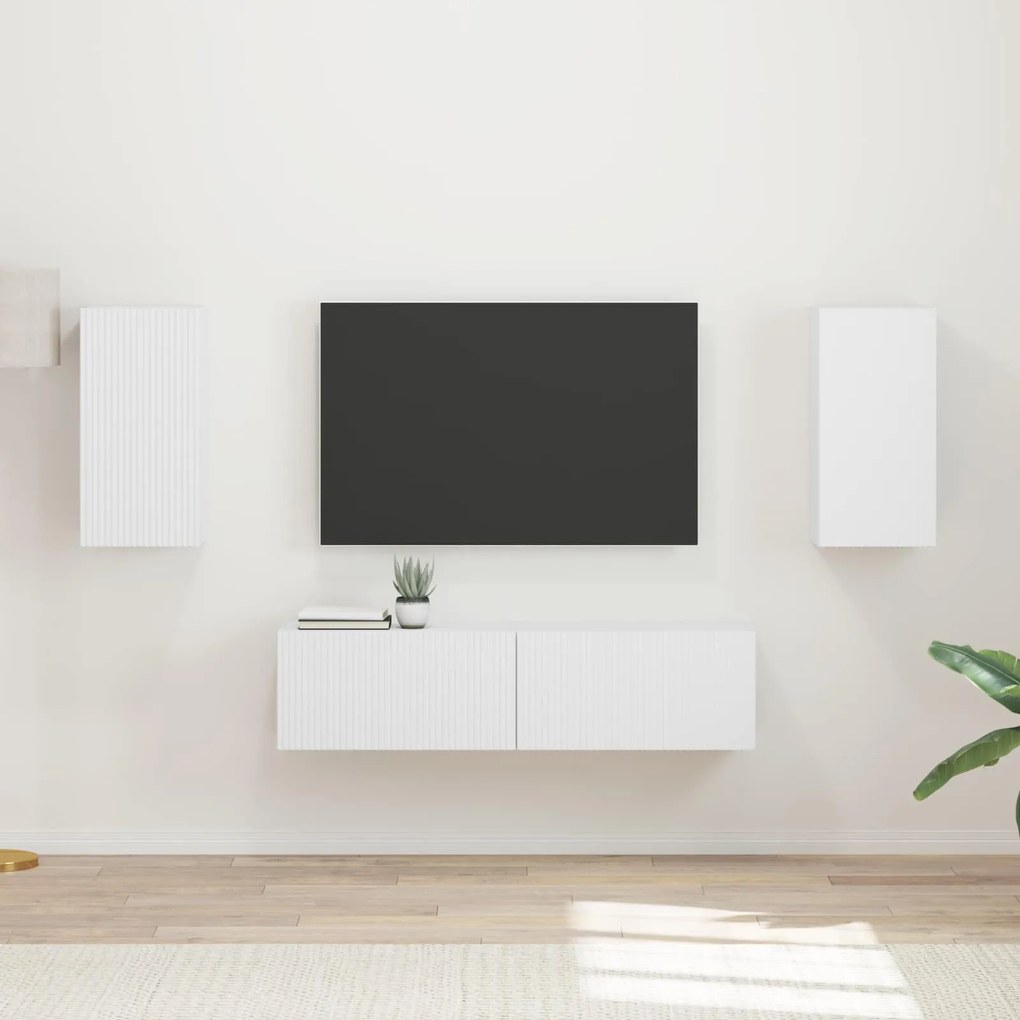 Sestava TV skříněk 4 ks Bílá Kompozitní dřevo 3409150