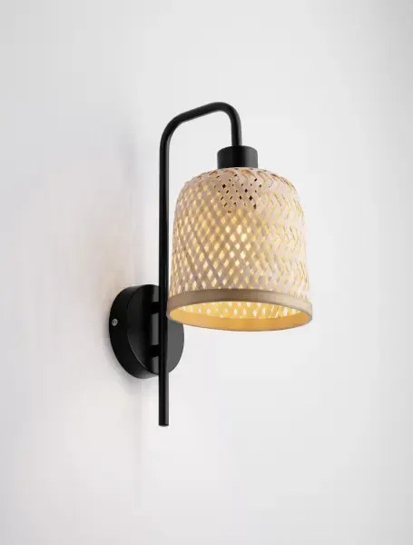 LED přírodní-černé nástěnné svítidlo Intra