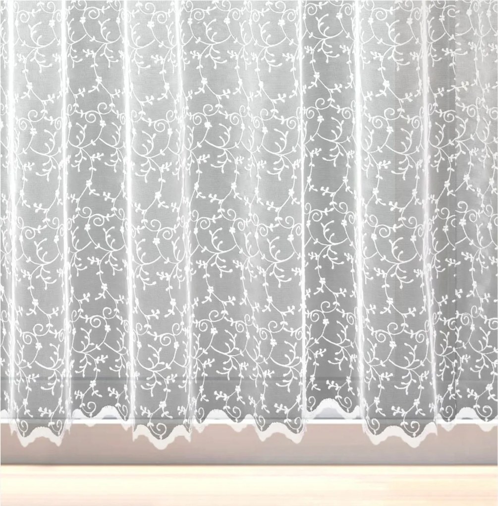 Záclona markizeta, Amelie vitrážka metráž, bílá 60 cm