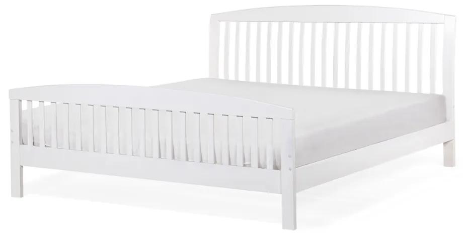 Klasická bílá dřevěná manželská postel 180x200 cm - CASTRES