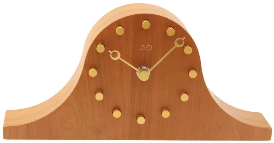 JVD Designové dřevěné stolní hnědé napoleonky hodiny JVD HC202.2