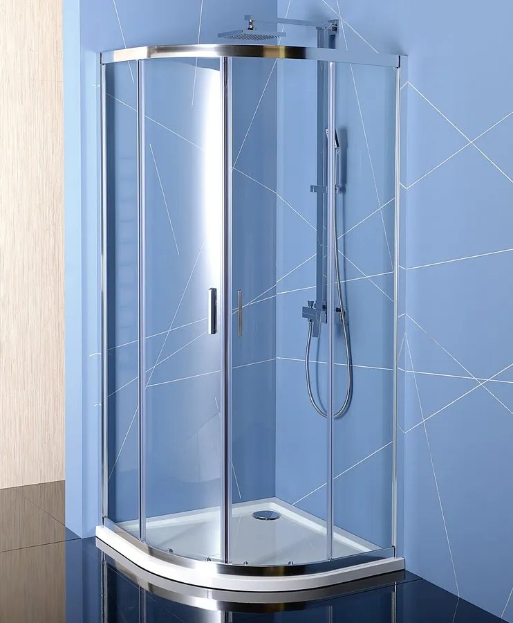 Polysan Polysan, EASY LINE čtvrtkruhová sprchová zástěna 900x900mm, L/R, číré sklo, EL2615