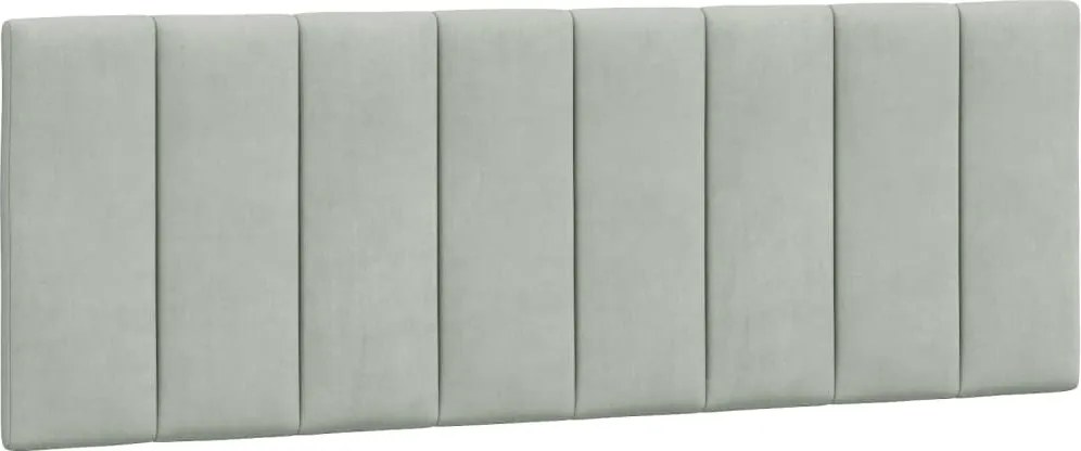 Postel s matrací Hanko světle šedá 120 x 200 cm samet 3208586