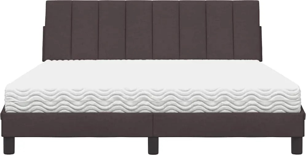 Postel s matrací Hanko tmavě hnědá 160 x 200 cm textil 3310541