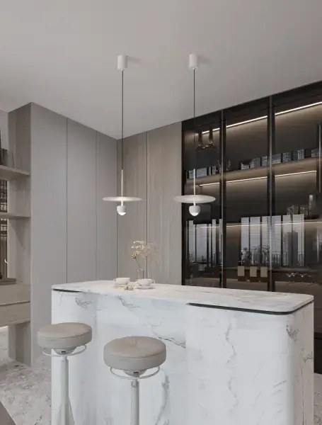 LED bílé designové svítidlo Edem