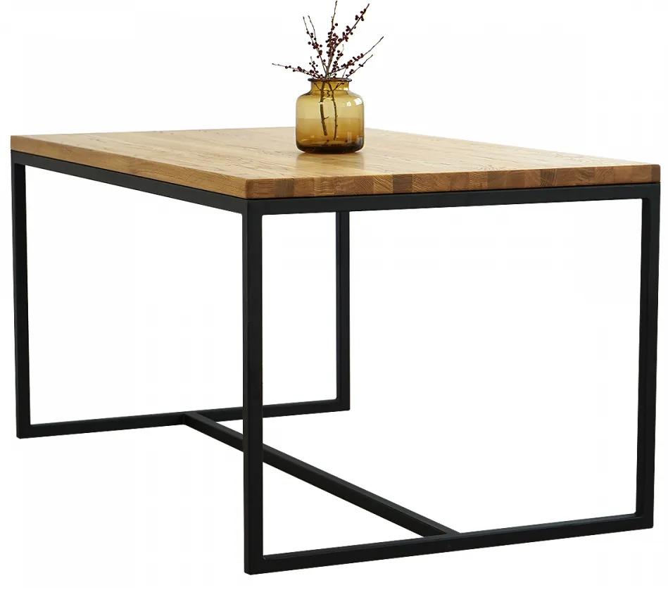 Jídelní stůl s masivní dubovou deskou Ela 1800 x 1000 mm