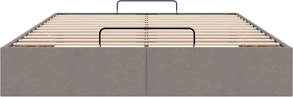 Osmanský rám postele bez matrací taupe 140x190 cm textil 3310879