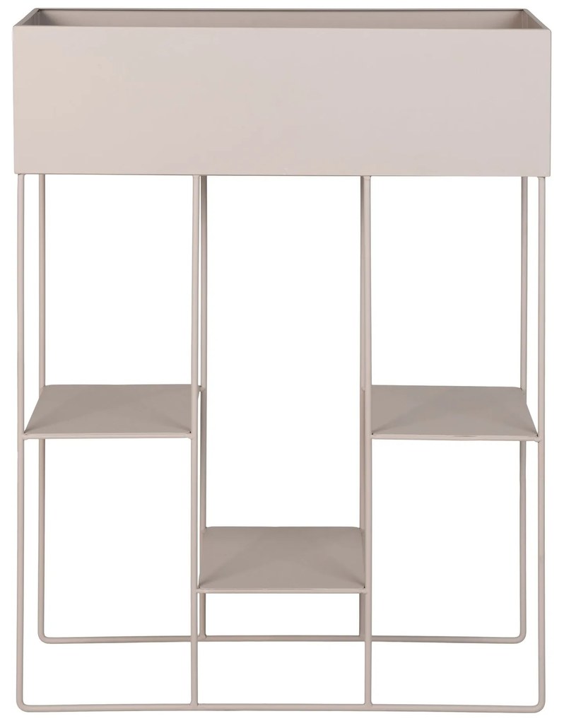 House Nordic Kovový květináč s poličkami RABO béžový 25x60x80 cm 9201010