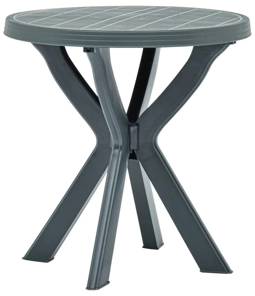 48797 vidaXL Bistro stolek zelený Ø 70 cm plast