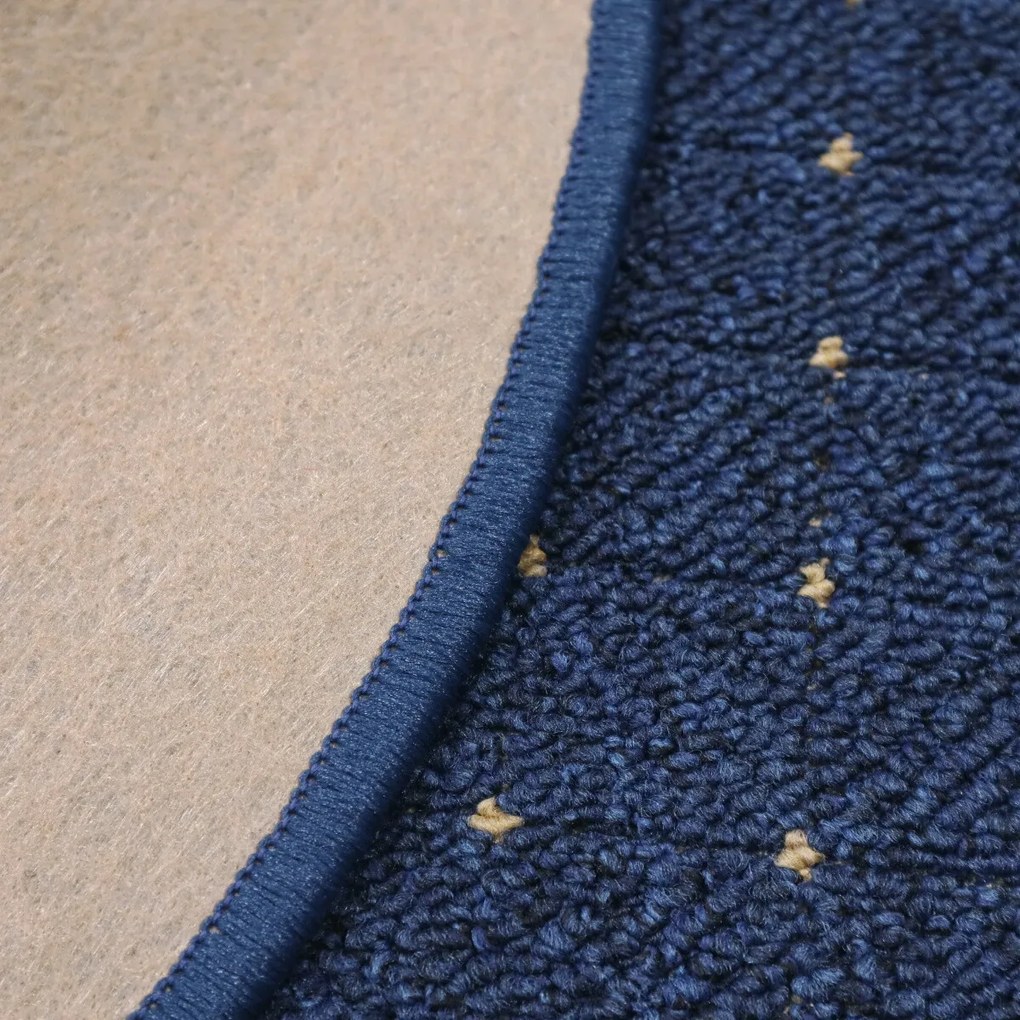 Condor Carpets, Kusový koberec Udinese modrý kruh, 100x100 (průměr) kruh, šedá, chodba / předsíň