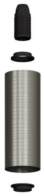 creative cables Tub-E14, válcové bodové stínidlo s E14 objímkou s kroužky Barva komponentu: Matná chrom
