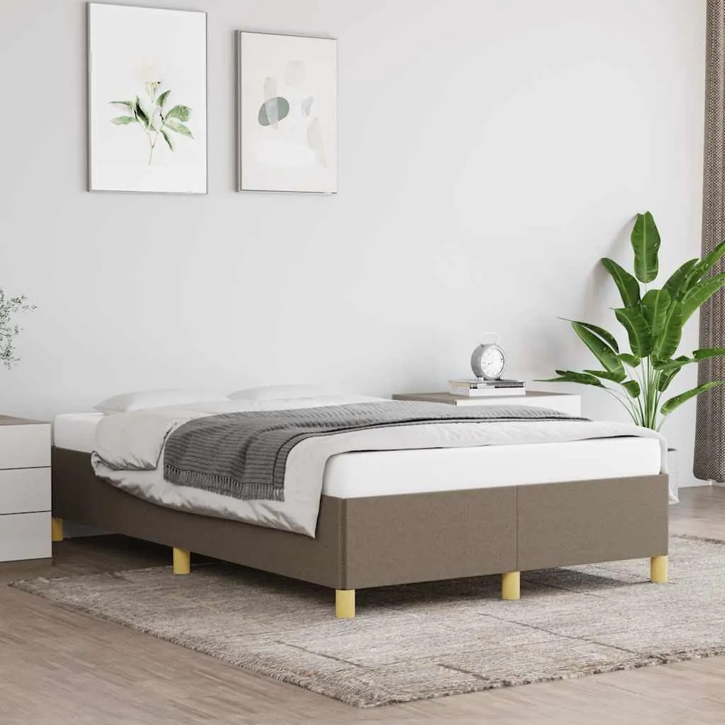 Rám postele bez matrací taupe 120x190 cm textil 3269642