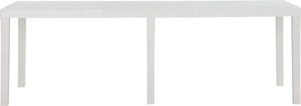 vidaXL Zahradní stůl 220 x 90 x 72 cm PP [317732] Barva: Bílá