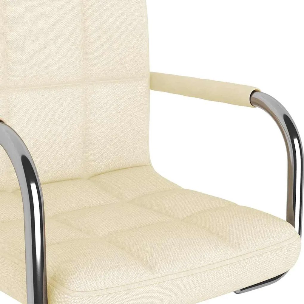 Barová židle krémová textil 334545