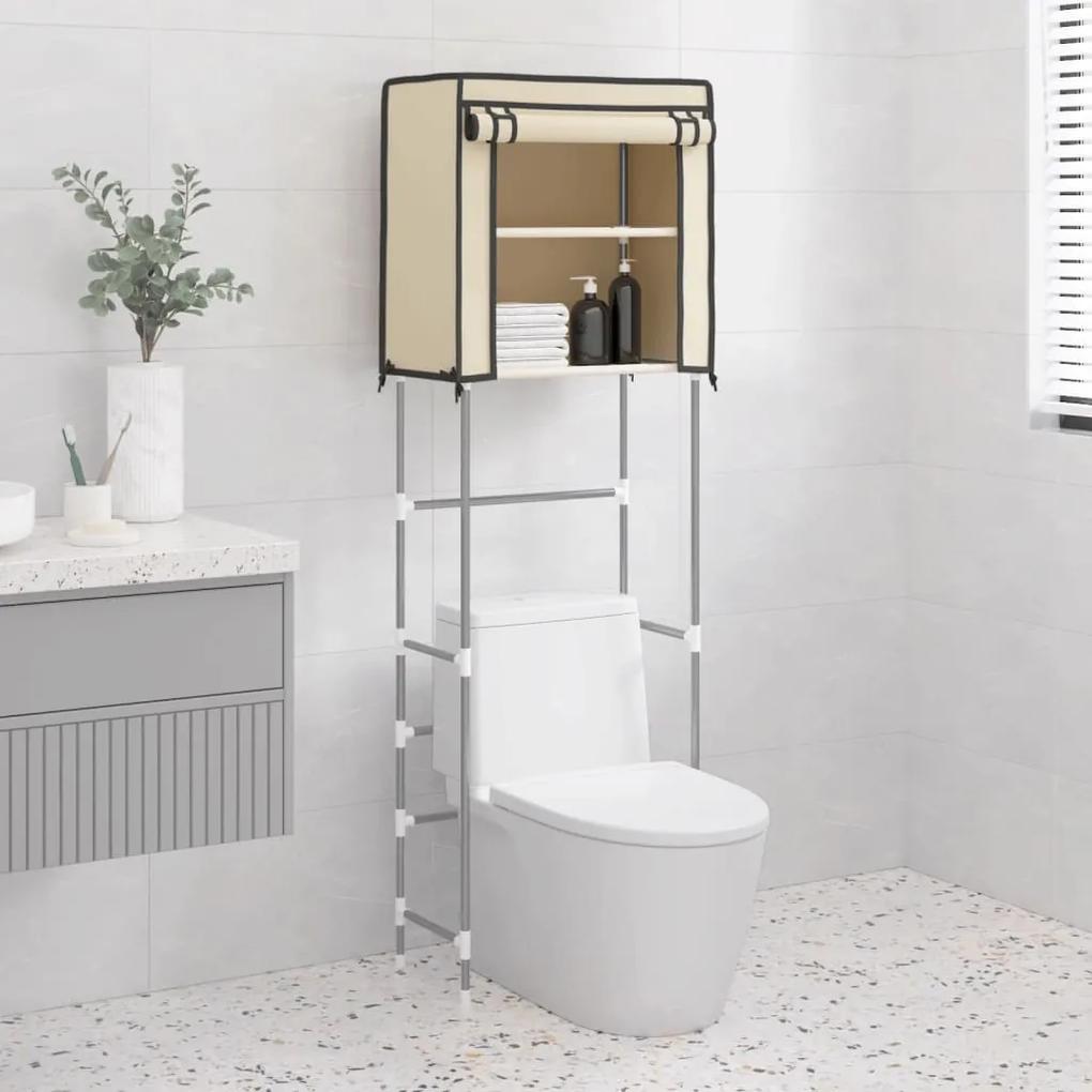 2patrový úložný regál nad toaletu Krém 56 x 30 x 170 cm železo - Default Title
