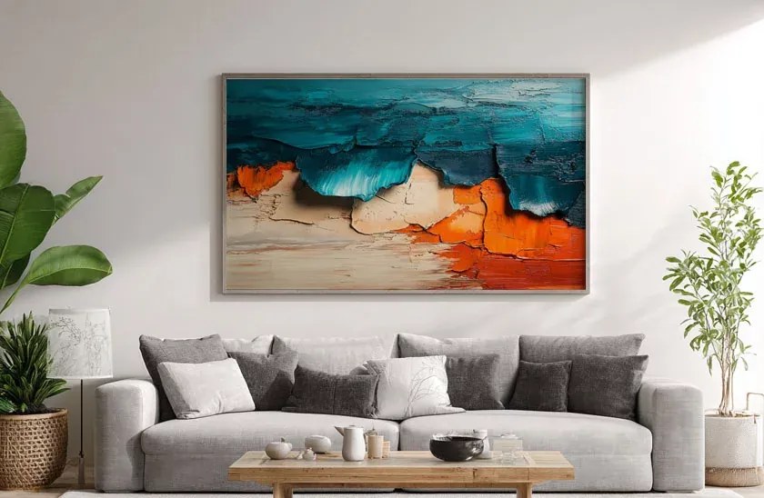 Barevný střet - obraz - Moderní abstrakce plná kontrastů 39A - A4 – 210 × 297 mm - 149 Kč