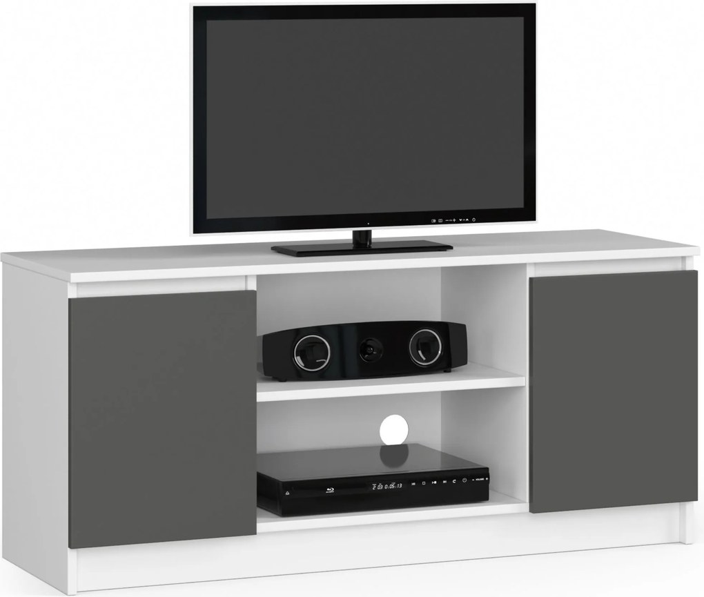 TV stolek K120 bílá/grafitová šedá