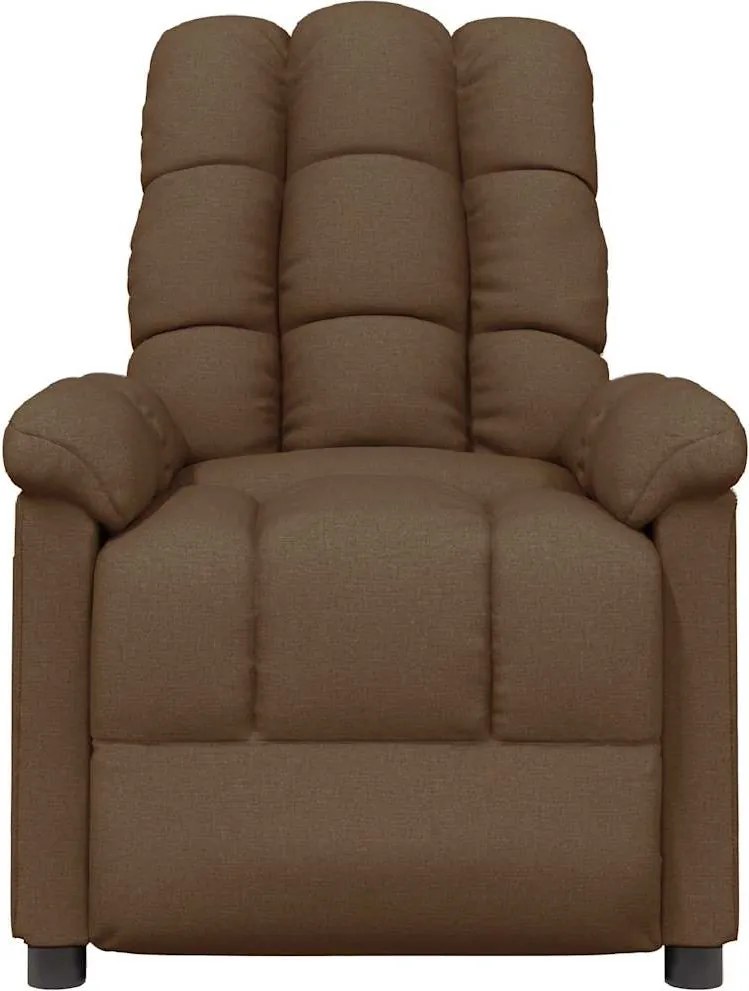 Masážní křeslo hnědé textil 289810