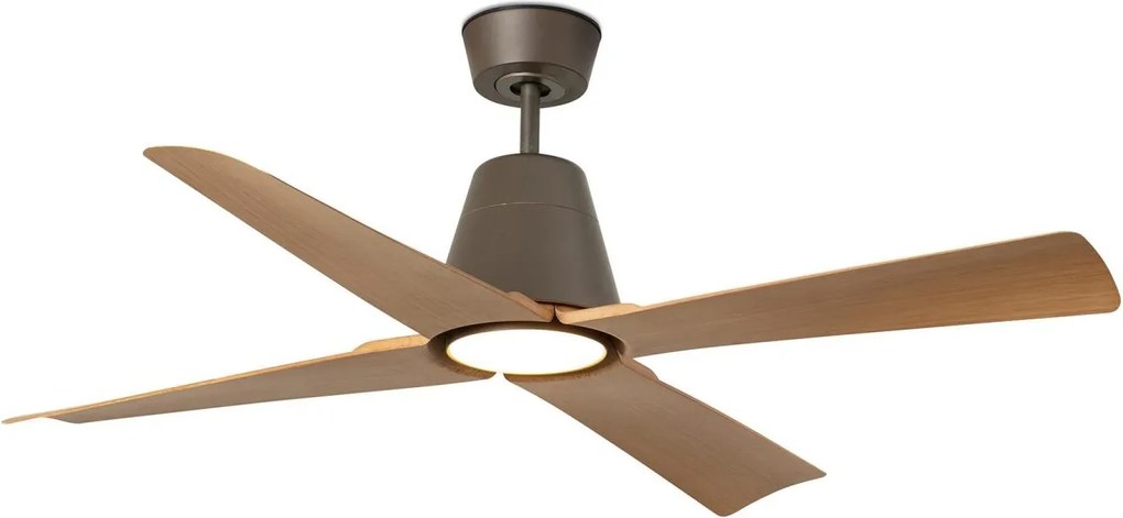 FARO 34106-130 TYPHOON M LED LED stropní ventilátor, hnědá/dřevo - FARO