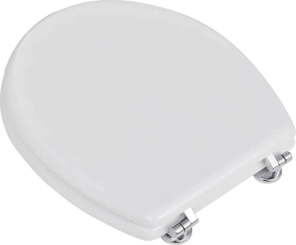 WC sedátka s víkem 2 ks MDF bílá 275907