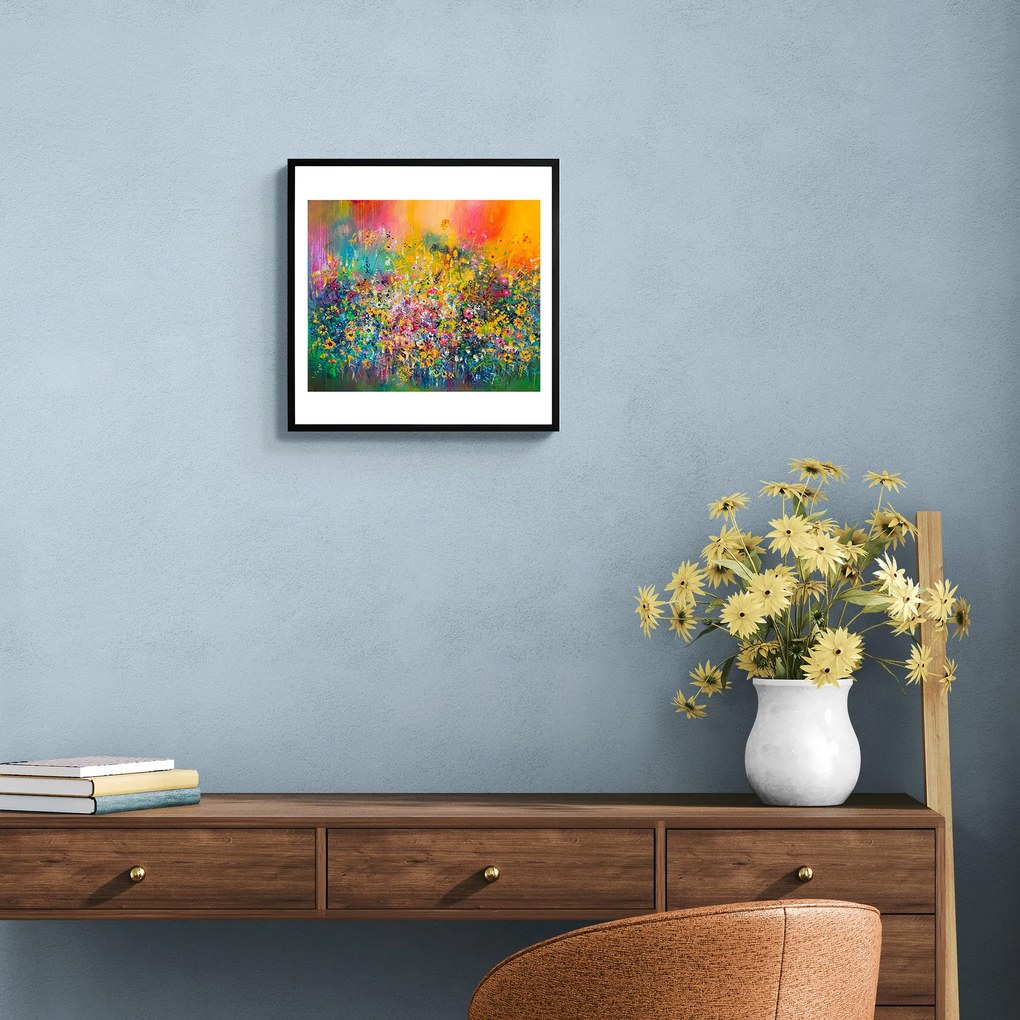 Kati Papp Zemková | Keď slnko zapadá Rám: Dubový, Velikost: 40 x 40 cm