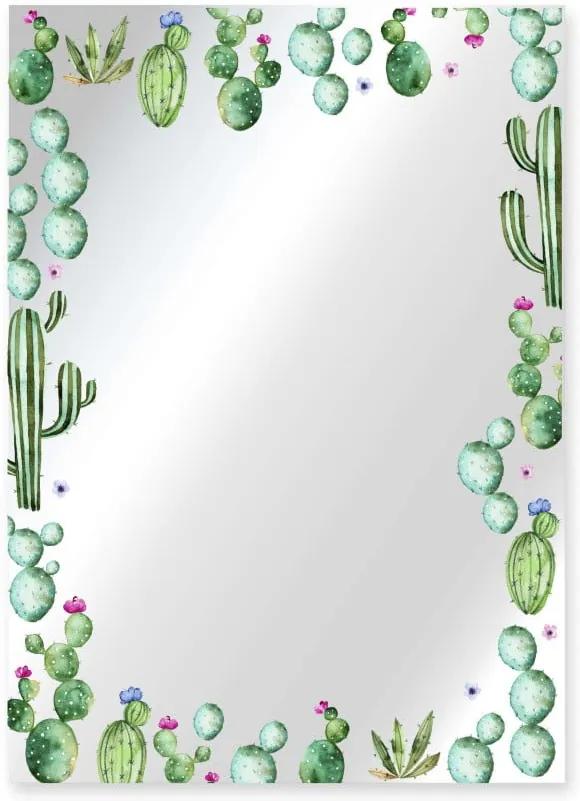 Nástěnné zrcadlo Surdic Espejo Decorado Cactus Garden, 50 x 70 cm