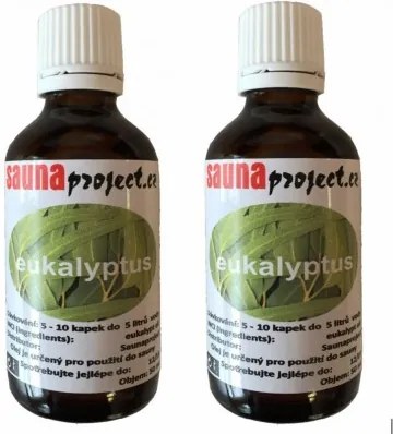 Saunaproject set esencí do sauny eucalyptus 2x50ml