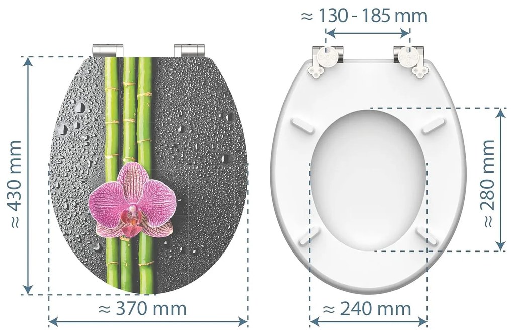 Eisl Sanitär WC prkénko MDF Soft Close Asia High Gloss 80521