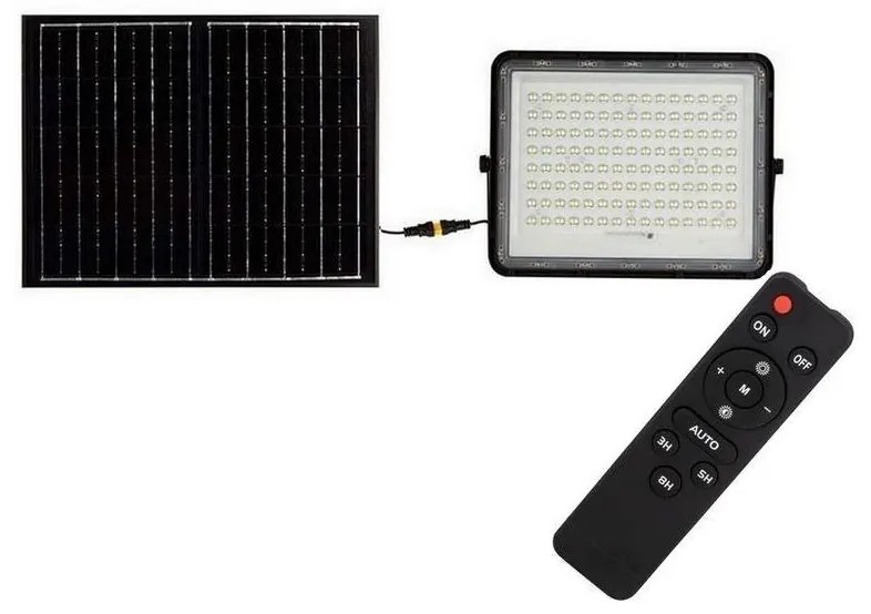 V-Tac LED Venkovní solární reflektor LED/20W/3,2V 6400K černá + DO VT1457