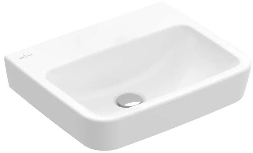 Villeroy & Boch O.novo - Umývátko 50x37 cm, bez přepadu, bez otvoru pro baterii, AntiBac, CeramicPlus, alpská bílá 434453T2