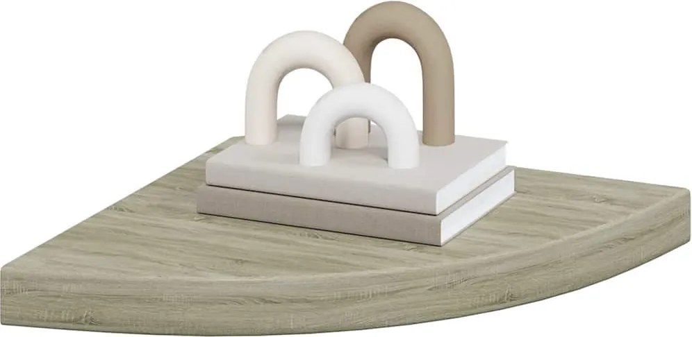323926 Floating Corner Shelves 2 pcs Oak 35x35x3,8 cm MDF 323926