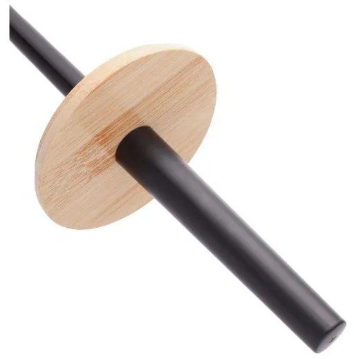Erga Madera, toaletní WC kartáč na postavení, černá-hnědá, ERG-YKA-P.MADERA-BLK