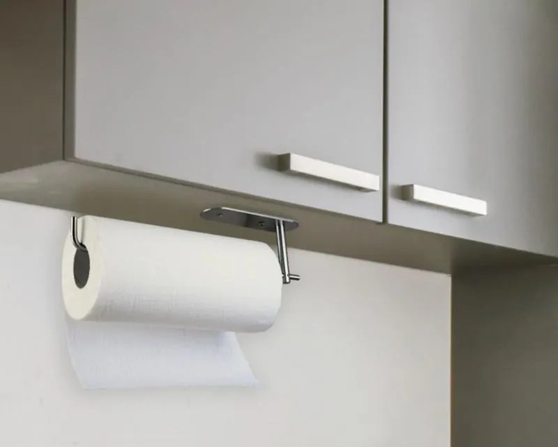 Erga Těsto, držák na kuchyňské papírové utěrky 32cm, nerezová, ERG-YKA-CH.CESTO