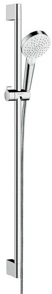 Hansgrohe Crometta - Sprchová souprava Vario 100, 2 proudy, EcoSmart 9 l/min. sprchová tyč 90 cm, bílá/chrom 26538400