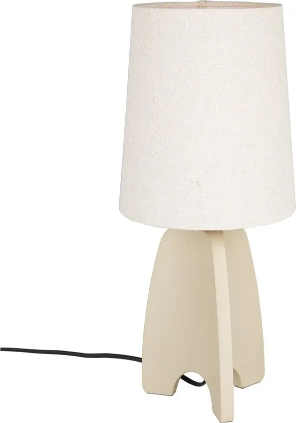 Béžová betonová stolní lampa s textilním stínidlem (výška 45 cm) Saba – Zuiver
