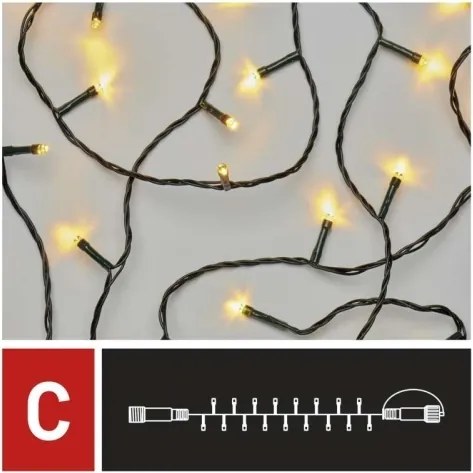 Propojovací vánoční řetěz bez zdroje EMOS Connecting D1AW03 ZY1440 100LED 10m teplá bílá