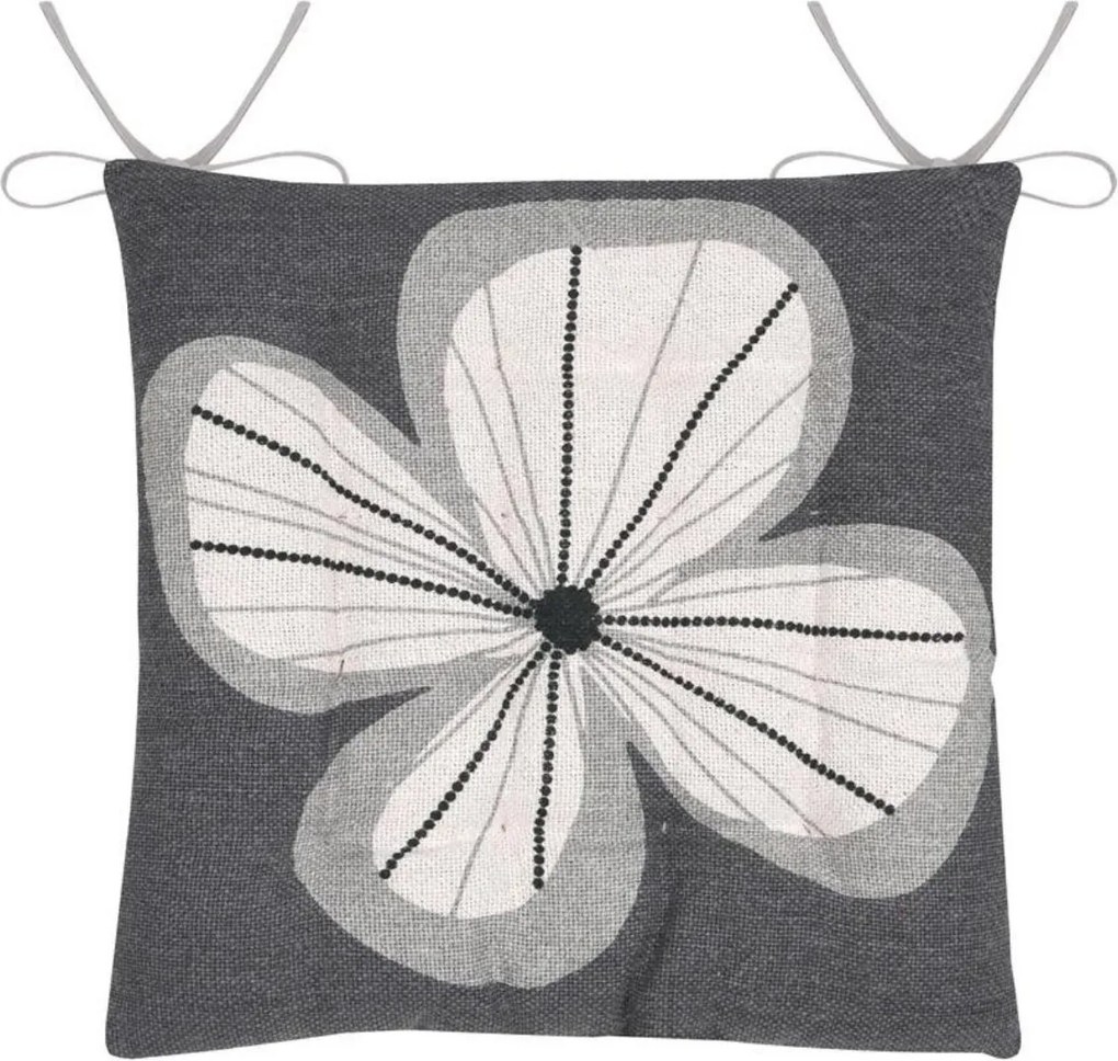Oboustranný podsedák na židli Tilda 38x38 cm šedý