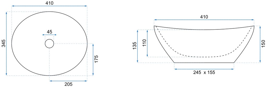 Umyvadlo na desku Sofia Stone