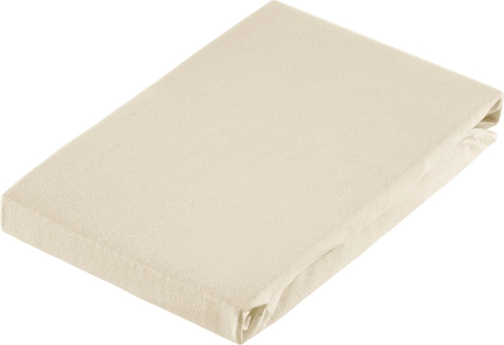 XXXLutz ELASTICKÉ PROSTĚRADLO, žerzej, béžová, 100/220 cm Dieter Knoll - Prostěradla - 004996001507