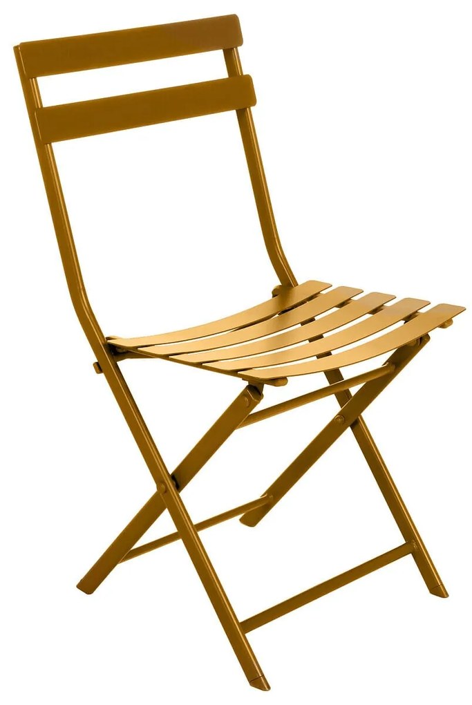 Skládací kovová židle Greensboro - okrová
