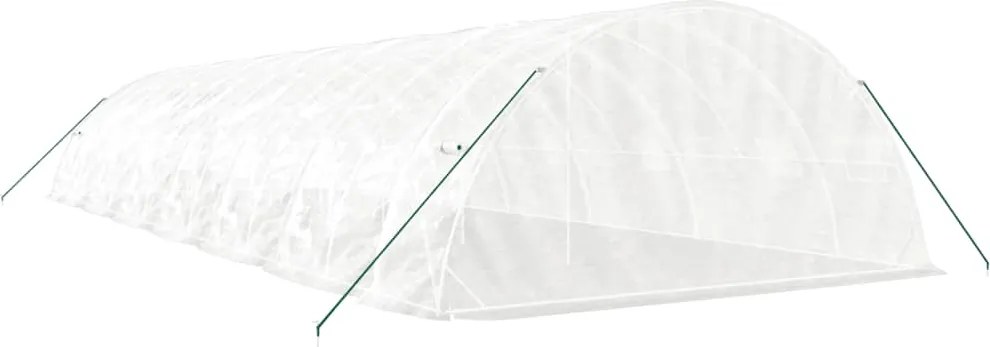 Skleník s ocelovým rámem bílý 70 m² 14 x 5 x 2,3 m 3188099