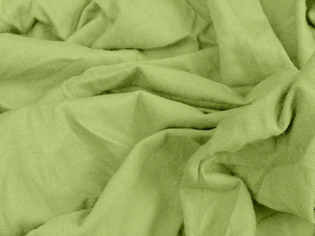 Jersey prostěradlo HIGHFIT pistáciové 180 x 200 cm