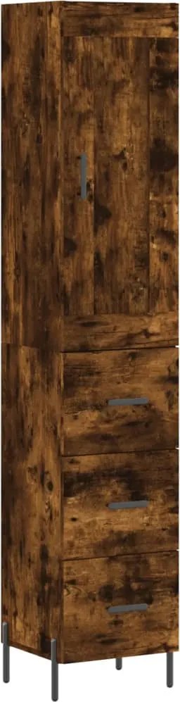 Skříň highboard kouřový dub 34,5 x 34 x 180 cm kompozitní dřevo 3200206