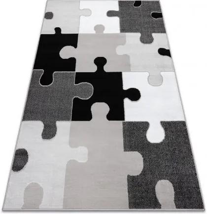 Balta  Dětský kusový koberec ANNA Puzzle 3106 šedý 200 x 300