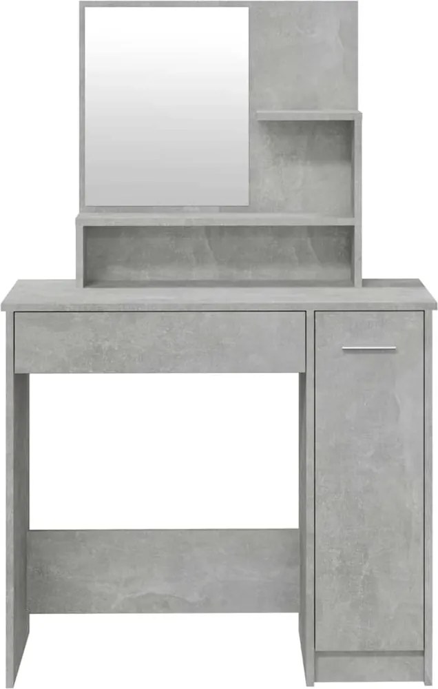 Toaletní stolek sada betonově šedý 86,5 x 35 x 136 cm 3114150